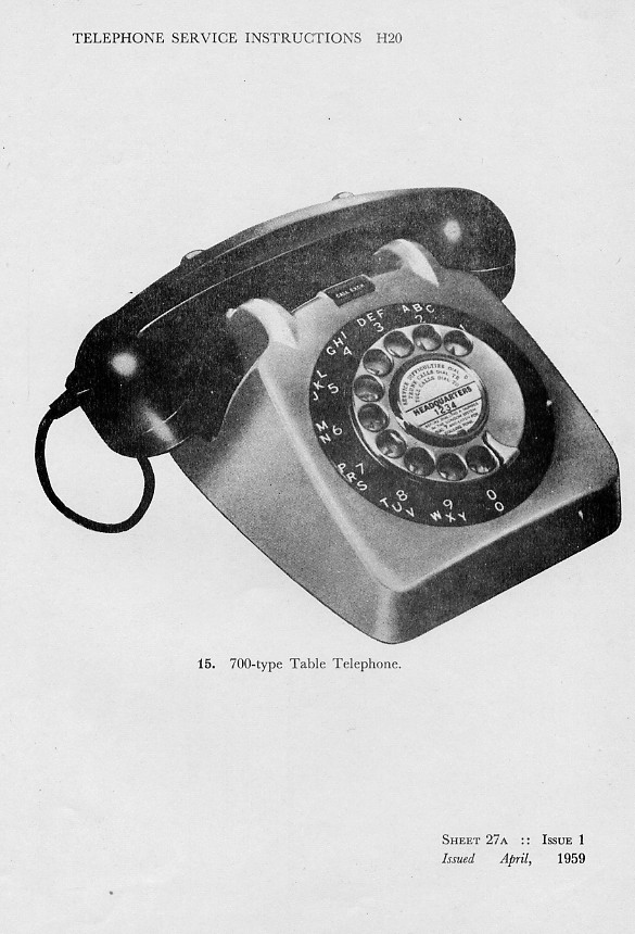 H20 TSI 700 Type Table Telephone (Photo)